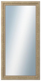 DANTIK - Zarámované zrcadlo - rozměr s rámem cca 50x100 cm z lišty KŘÍDLO malé zlaté patina (2774)