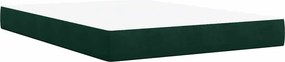 Box spring postel s matrací tmavě zelená 160x200 cm samet 3287785