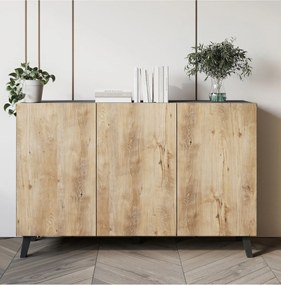 Klasická loftová komoda 120 cm matera/kaštan na nožkách Phuket SB120