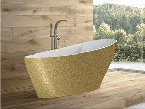 BESCO Volně stojící vana KEYA Glam - zlatá Rozměr vany - 165 × 70 cm - VANSAP16GLAM01