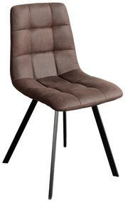 IDEA Jídelní židle BERGEN hnědé mikrovlákno