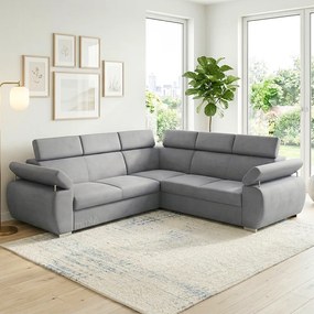 Sedací souprava BASTON | 260x260 cm | rozkládací + úložný prostor na pravo | VÝBĚR TKANIN