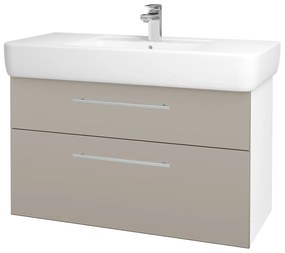Dřevojas Koupelnová skříň Q MAX SZZ2 100 Varianta: N01 Bílá lesk / Úchytka T04 / N06 Lava