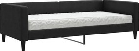 Válenda s matrací černá 90 x 200 cm textil 3196562
