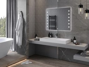 Mexen Ner, LED koupelnové zrcadlo s podsvícením 100x80 cm, 6000K, ochrana proti zamlžování, 9809-100-080-611-00