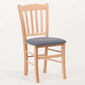 Stima Židle VENETA s čalouněným sedákem Odstín: Buk, Látky: LUX jeans 33