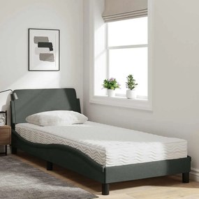 Postel s matrací Dover tmavě šedá 90 x 200 cm textil 3208325