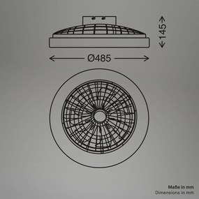 BRILO 3800016 LED stropní svítidlo s ventilátorem, 5 rychlostí, dálkový ovladač, CCT, bílé - BRILO