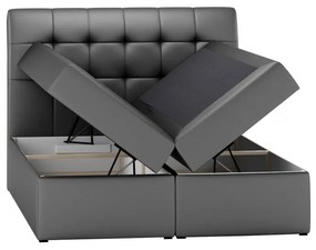 Kontinentální postel Limbo, Rozměr postele: 200 x 200 cm, Barva:: ekokůže Soft 011 (černá)