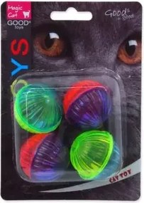 Magic Cat Hračka - míček lesklý plast se zvukem 3.75cm 4ks