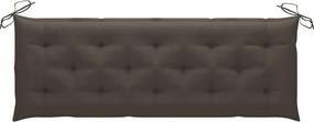 vidaXL 3místná zahradní lavice s poduškou 150 cm masivní eukalyptus [3061019] Barva: Béžová
