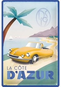 Postershop Plechová cedule: La Cote D'Azur - 20x30 cm