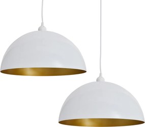 Moderní lampa bílozlatá 2ks