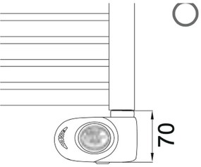 Cordivari Vima Electric - Radiátor 1496x500 mm s digitálním termostatem, chrom 3581656110006