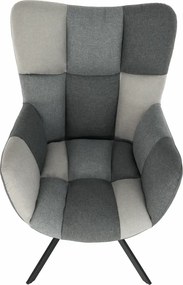 Designové otočné křeslo, patchwork/černá, KOMODO