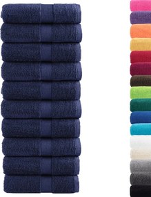 Prémiové ručníky pro hosty SOLUND 10 ks tmavě modré 30x50 cm 600 g/m² 137256