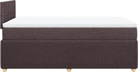Box spring postel s matrací tmavě hnědá 120x200 cm textil 3289726