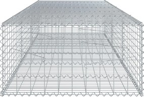 Gabionový koš s víkem 300 x 100 x 50 cm pozinkované železo 3295180