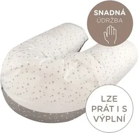 Bomimi ADOS kojící polštář 150x30, HVĚZDIČKY bílá/šedá