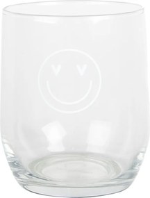 Sklenička se smajlíkem Heart & Smile - Ø 8*9 cm / 300 ml