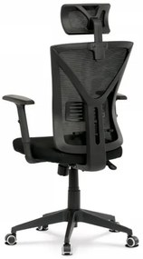 Kancelářská židle černá mesh plastový kříž KA-Q851 BK