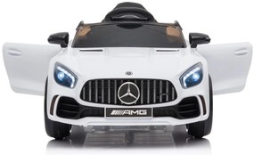 Dětské elektrické autíčko s dálkovým ovládáním BestBerg BBCC-50W – Mercedes-Benz AMG GT R / nosnost 25 kg / Li-Ion baterie / bílá