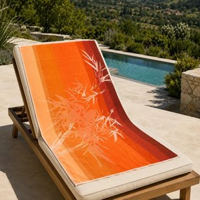 SCANquilt plážová osuška VELUR exotica oranžová 100 x 180 cm