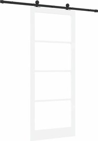 Posuvné dveře ORKDAL 93 x 232 cm Masivní borové dřevo a sklo 3332040
