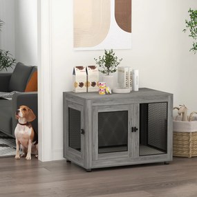 Domácí klec pro psy PawHut, přepravka pro psy se 2 dvířky, omyvatelné polštáře, bouda pro psy s nastavitelnými nožičkami, zámek, pro velké psy do 30 …