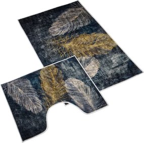 Bellatex koupelnové předložky 3D tisk sada 60x100, 60x50 cm Pírko