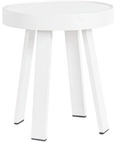 Bílý kovový zahradní odkládací stolek Bizzotto Spyro