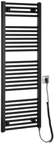 Aqualine Aqualine, DIRECT-E elektrické topné těleso, rovné, 450x1320 mm, 400 W, černá, ILE34TB