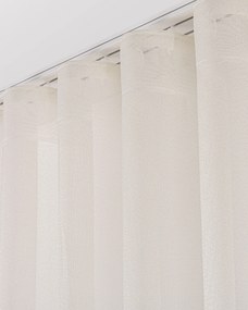 Záclona na řasící pásce Wave barva zlatá látka poloprůhledná, lesklé, pletený vzor