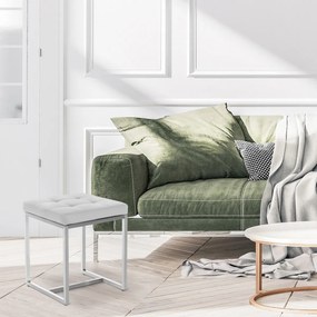 Lavička Lago S nerez - Bílá