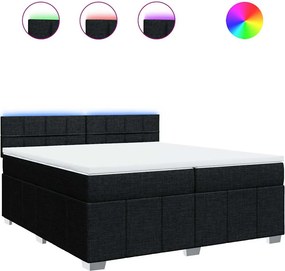 Box spring postel s matrací černá 200x200 cm textil 3289477