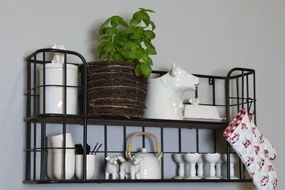 Bílá porcelánová konvička na čaj - 17*12*10 cm / 0,6L
