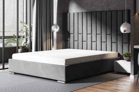 Eka Čalouněná postel LANA 180 x 200 cm Barva látky Trinity: (2305) Tmavá béžová, Úložný prostor: S dřevěným rámem úložného prostoru