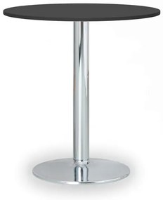 Konferenční stolek FILIP II, průměr 80 cm, chromovaná podnož, grafit