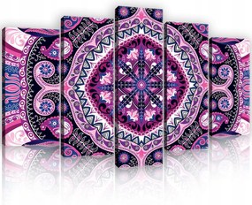 Obraz 100x60 Mandala modulární abstrakce geometrie fialový růžový vzor