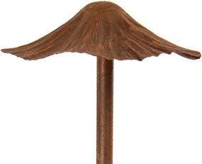 Rustikální rezavý kovový zápich houba - Ø 10*41 cm