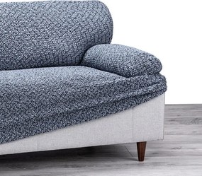Bielastické potahy VENEZIA modrá rohová sedačka (š. 350 - 530 cm)