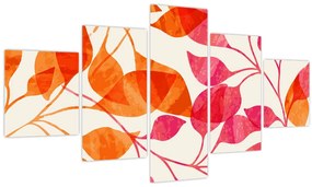 Obraz - Oranžové lístí (125x70 cm)