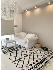 Dywany Luszczow Kusový koberec BERBER SAFI N9040, bílo černý Rozměr koberce: 70 x 200 cm