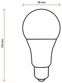 BERGE LED žárovka - E27 - 15W - 1220Lm - neutrální bílá