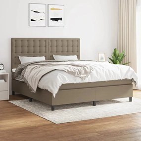 Box spring postel s matrací taupe 120x190 cm textil