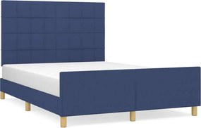 Rám postele bez matrace modrý 140 x 190 cm textil 3125055
