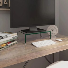 TV stolek / podstavec na monitor čiré sklo 40x25x11 cm 244126
