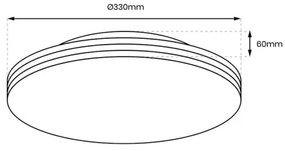 LED Koupelnové stropní svítidlo BEVER LED/16W/230V 4000K pr. 33 cm IP44