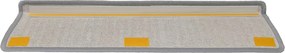 Schodové rohože 15 ks 65 x 21 x 4 cm světle šedé s obdélníkovým okrajem 326198