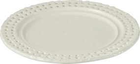 Bílý keramický dezertní talíř Hella White - Ø20*2 cm